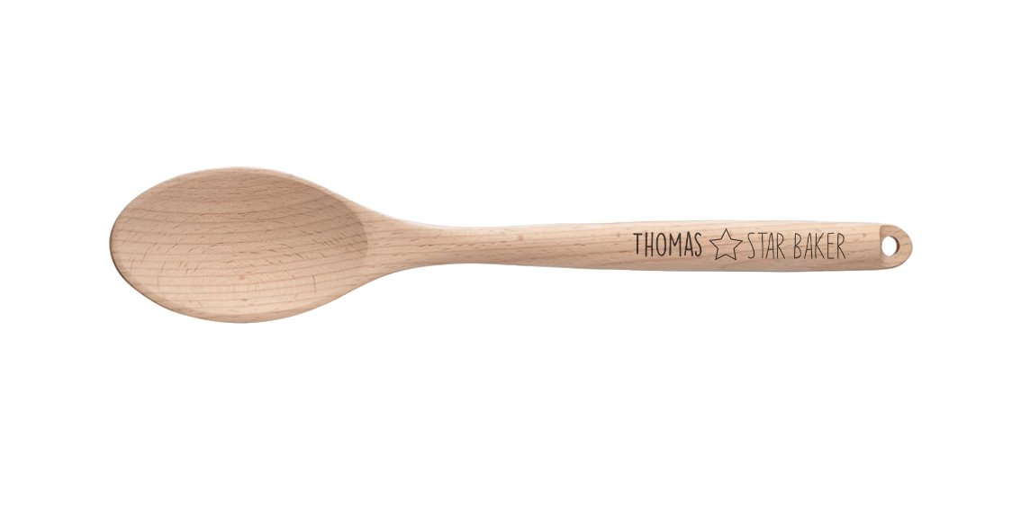 Star Baker - Wooden Spoon - Personalised With Name – cambridgeworkshop
